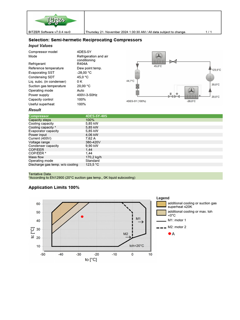 4DES-5 R404A t0 - 28 TC 45 | PDF