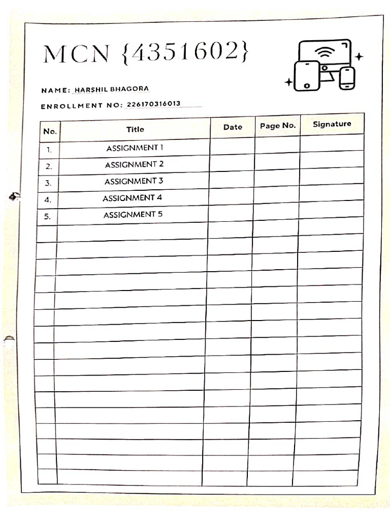 MCN ASSIGNMENTS HARRY | PDF