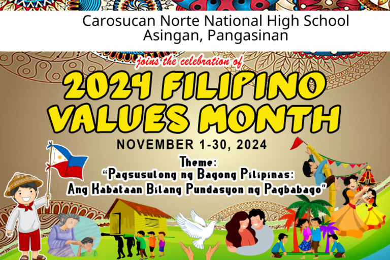 Filipino Values Month 2024 Blank | PDF
