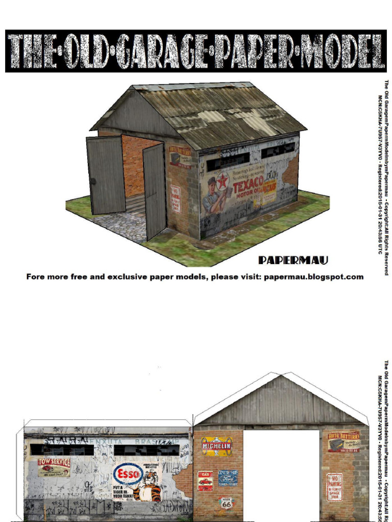Letter The Old Garage Paper Model by Papermau 2014 | PDF