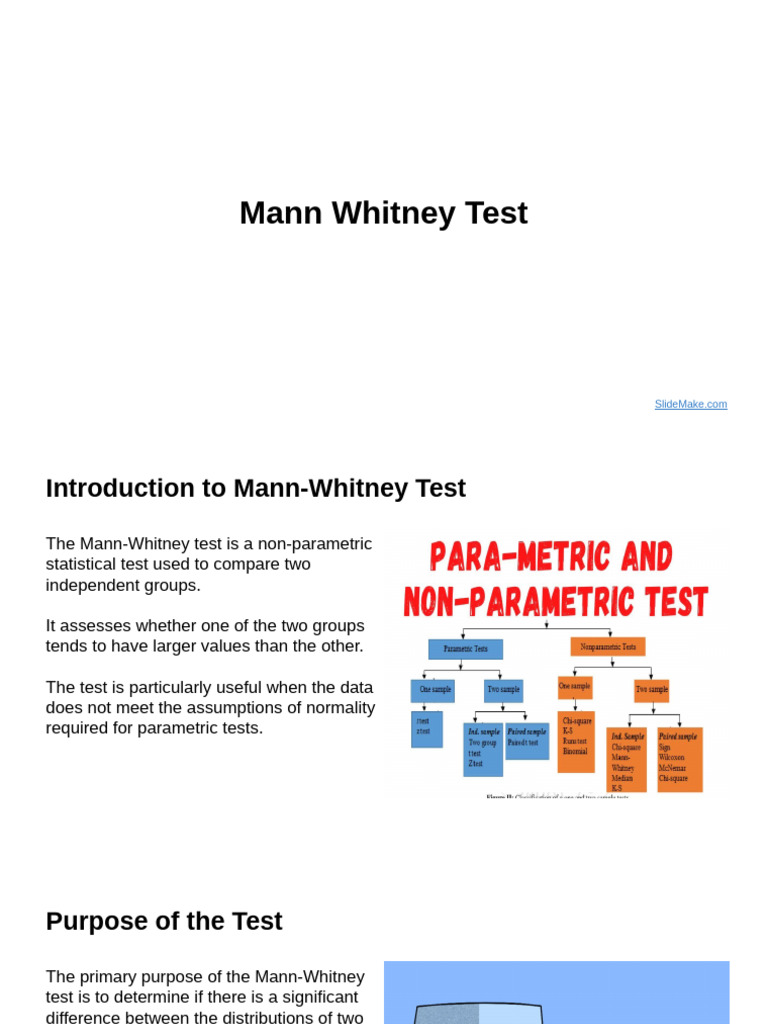 Mann Whitney Test | PDF | Mann–Whitney U Test | Statistical Hypothesis ...