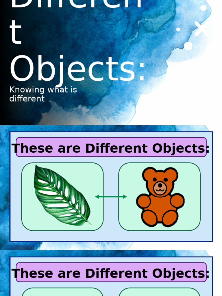 Identifying Different Objects Activity | PDF