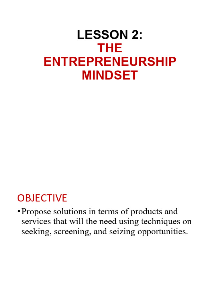 Lesson 3 Pdf Entrepreneurship Economics