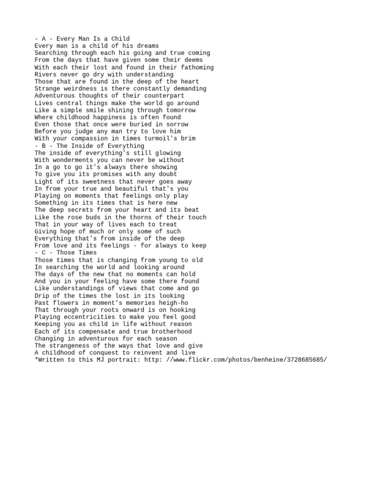 Abc Poems Abc 3 Sonnets Poemby Peter SQuinn | PDF