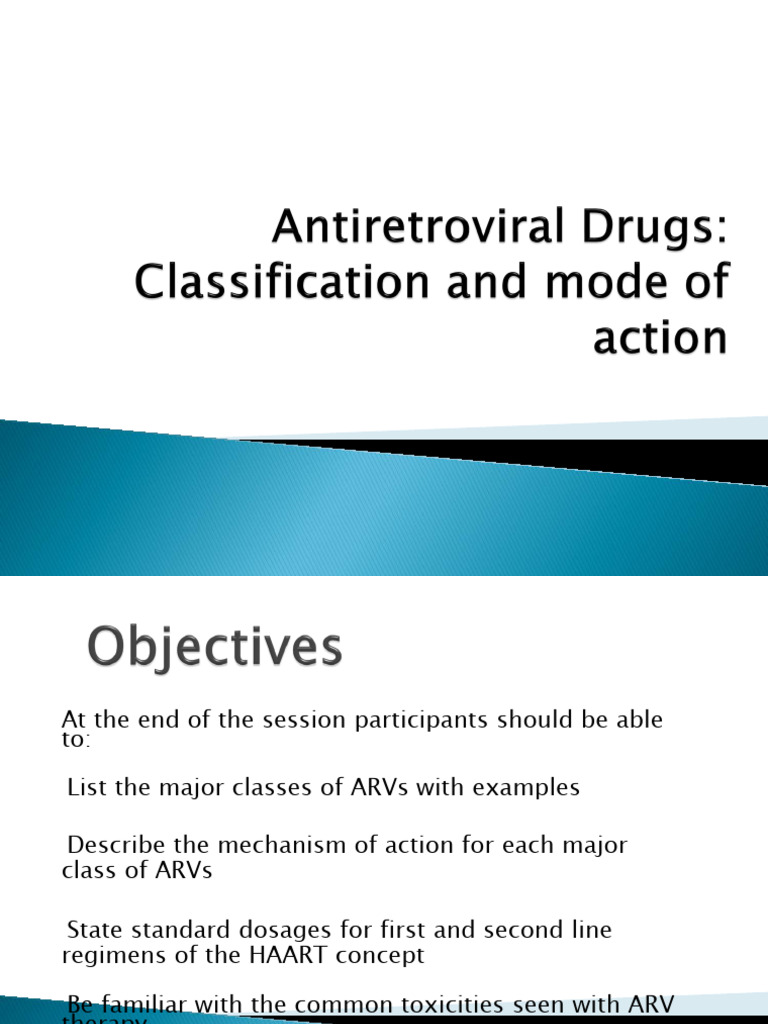 ARV Drugs | PDF | Management Of Hiv/Aids | Virus