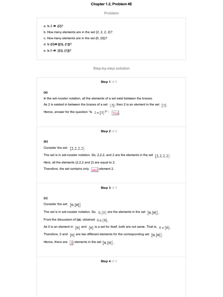 Set Theory Problems and Solutions | PDF