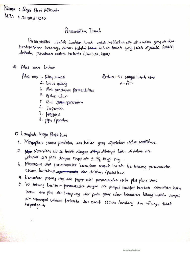 D3 - B - Rega Qori Miranto - 201903103032 - Permeabilitas | PDF