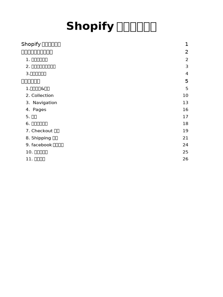 shopify建站操作手册 0916 | PDF