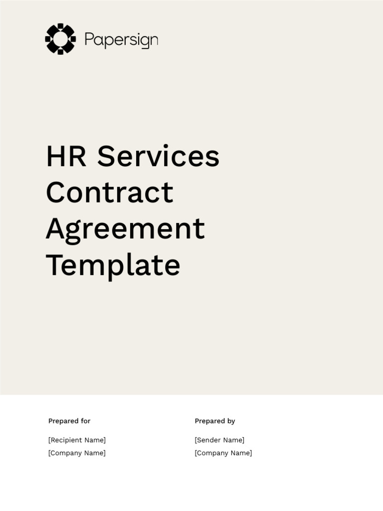 HR Services Agreement Template | PDF | Indemnity | Mediation