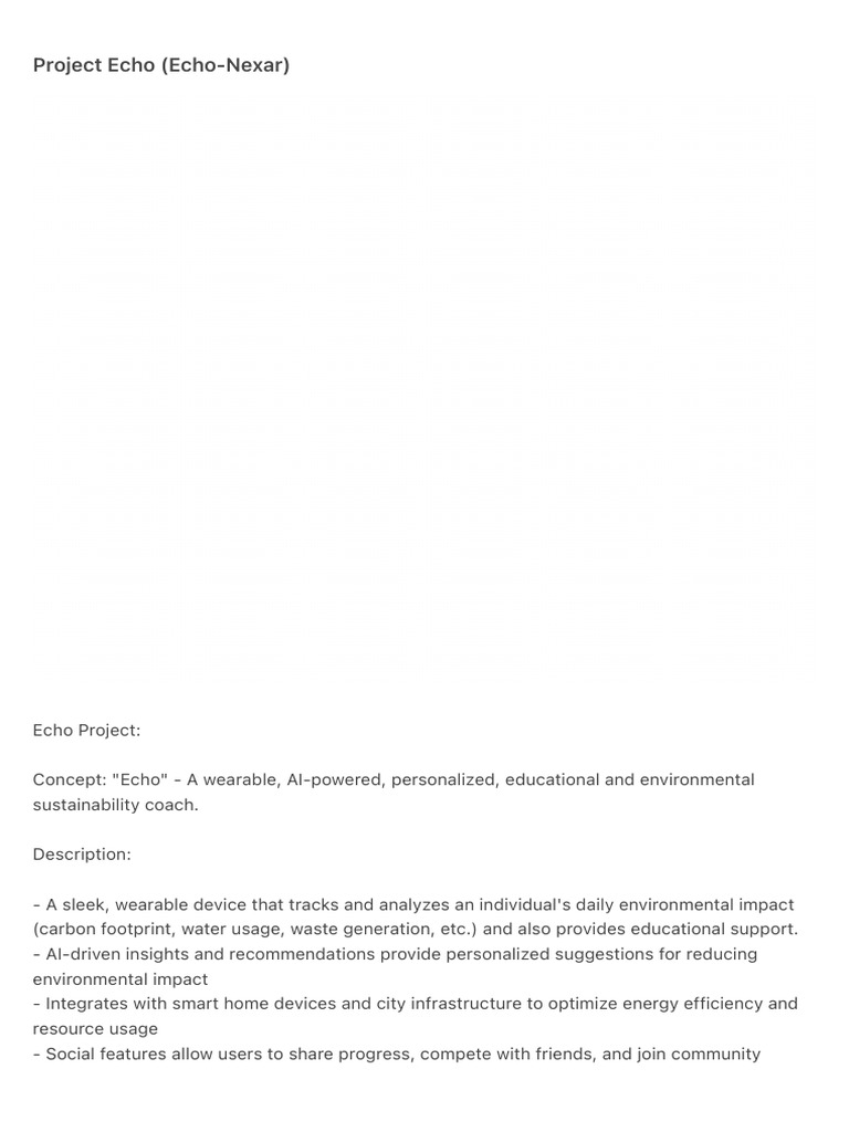 Project Echo (Echo-Nexar) OG 2 | PDF | Sustainability | Sustainable Business