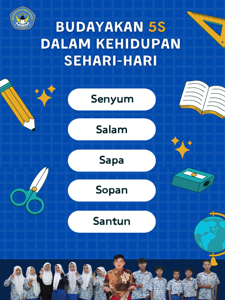 Hijau Ilustrasi Budayakan 5S Dalam Kehidupan Poster Sekolah - 20240901 ...