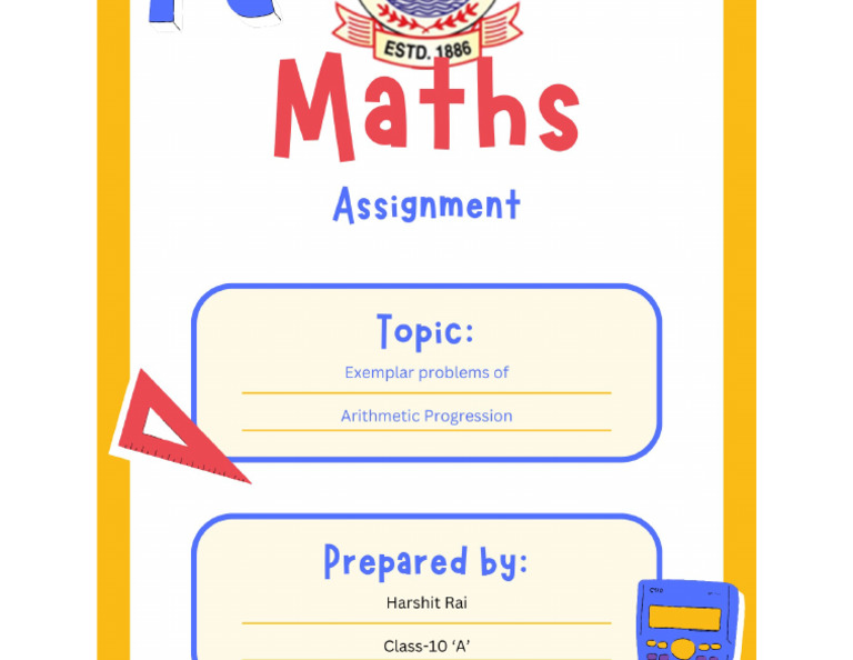Maths Assignment Cover Page | PDF