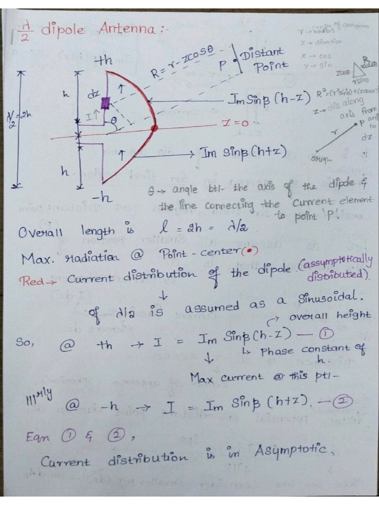 Halfwave Dipole Derivation | PDF