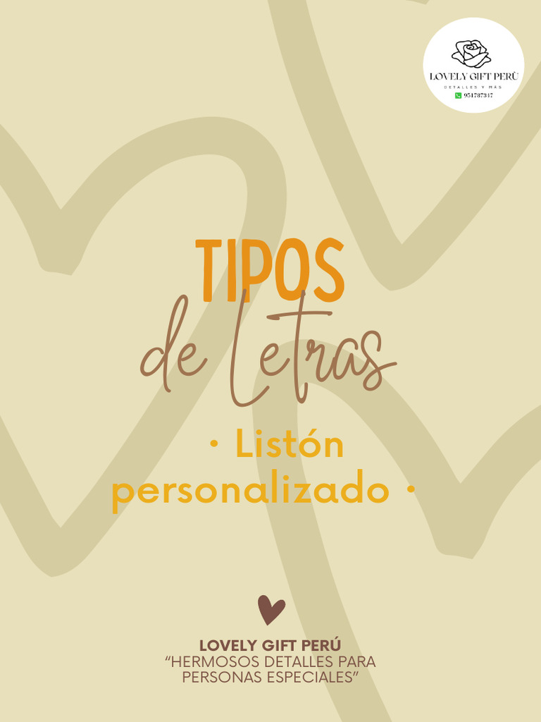 Letras Personalizadas para Regalos | PDF