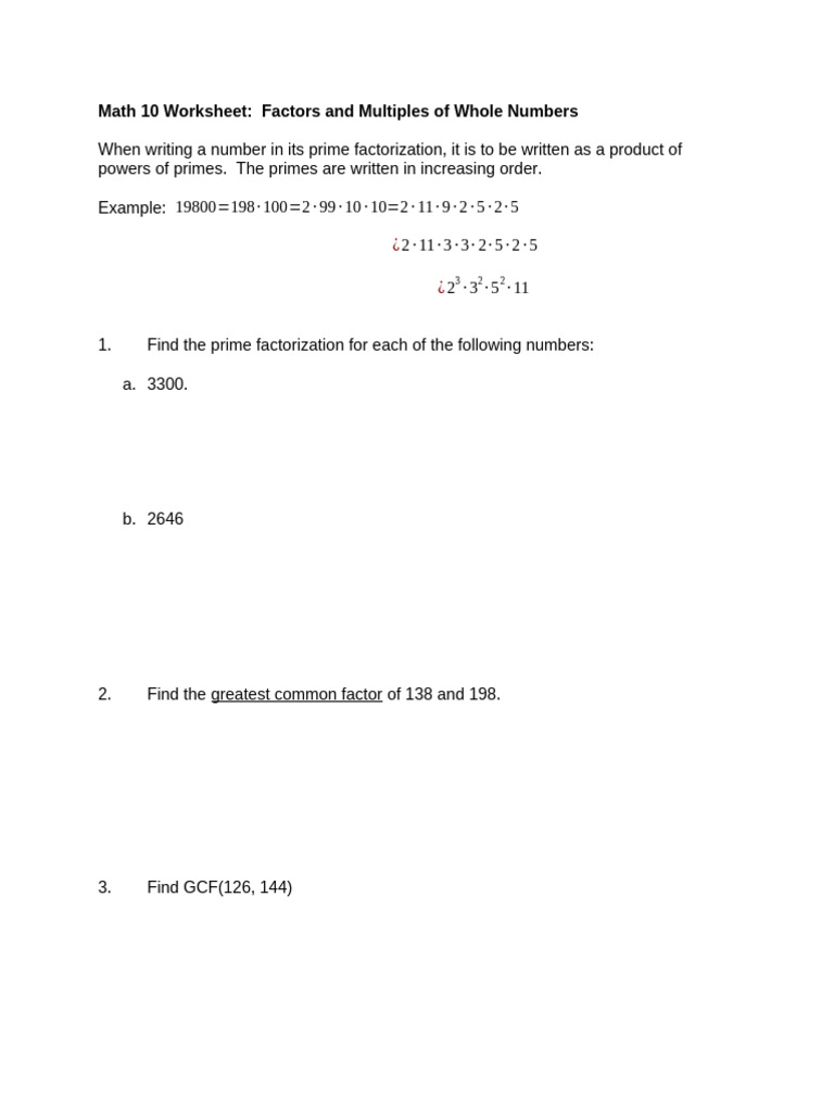 CH 3 Factors, Products and Polynomials | PDF | Numbers | Factorization