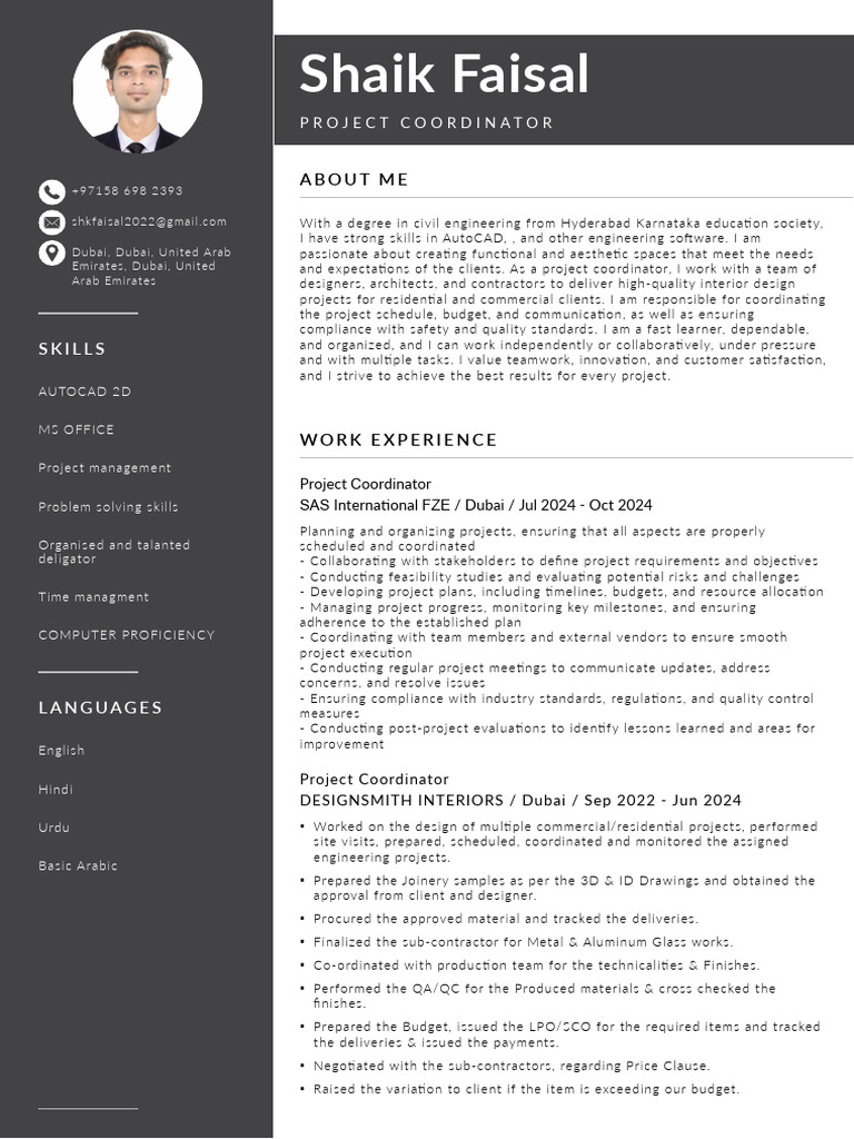 Shaik Faisal Resume V | PDF