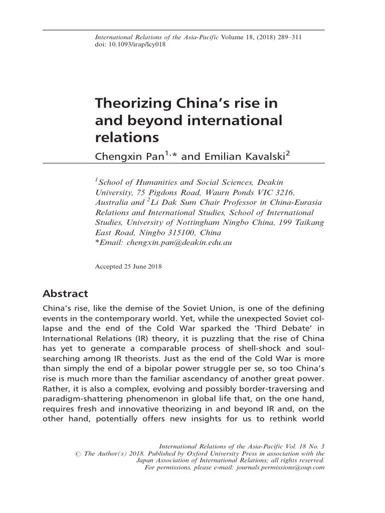 Theorising Rise In New Context Pdf Theory Concept