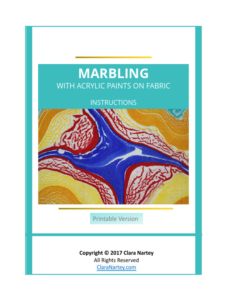 Printable Marbling Instructions Combined | PDF | Paint | Acrylic Paint