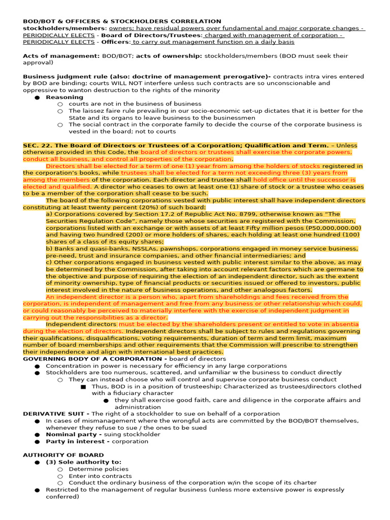 SEC 22-34 | PDF | Board Of Directors | Proxy Voting