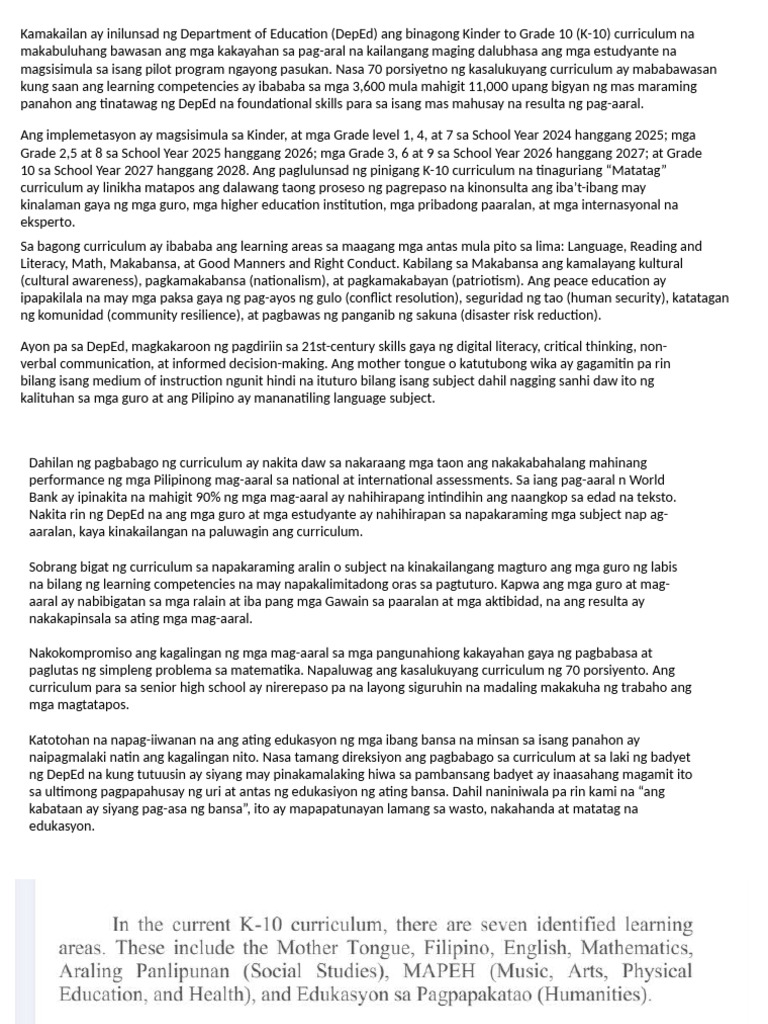 Training Matatag | PDF | Learning | Pedagogy