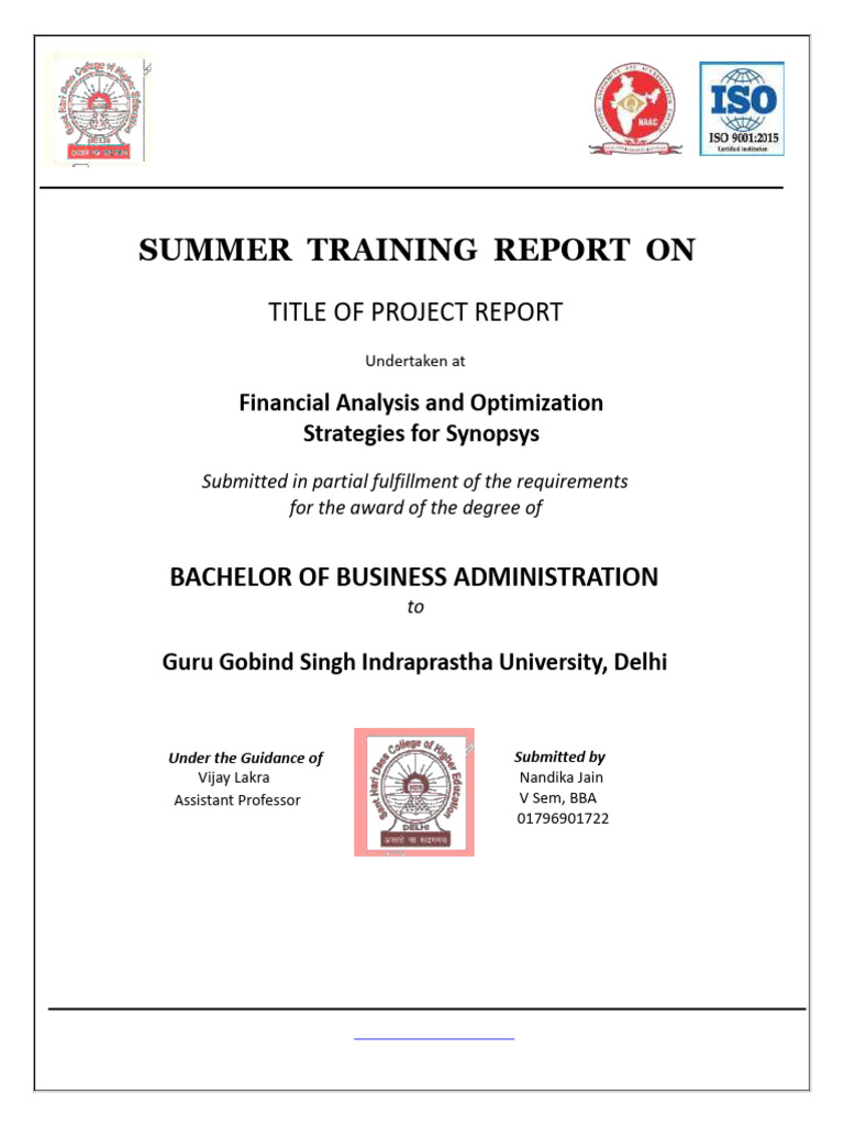 Shdche: Summer Training Report On | PDF | Qualitative Research | Statistics