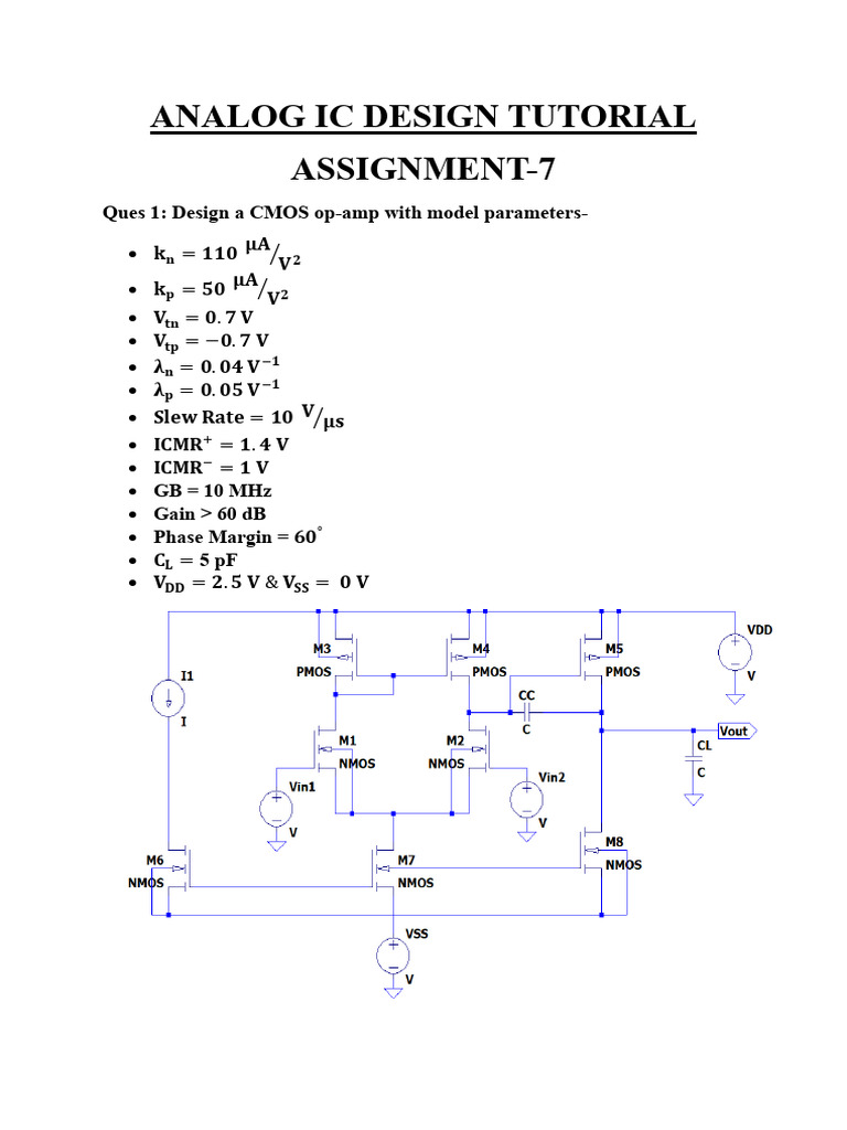 Folded Cascode Op Amplifier | PDF | Electronics | Electronic Engineering