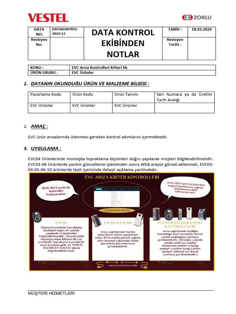 DATA KONTROL-2024-12-EVC Arıza Kontrolleri Hk. | PDF