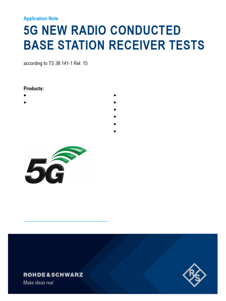 5G NR Base Station Receiver Tests Guide | PDF | Radio ...