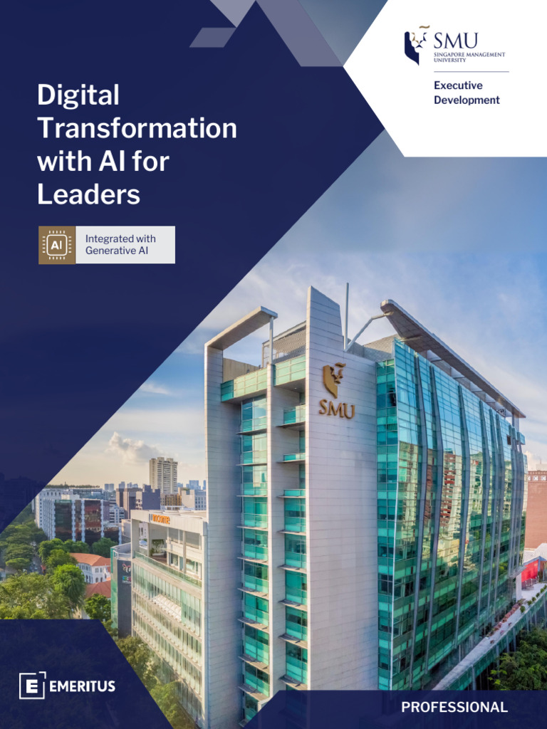 SMU DT Brochure | PDF | Artificial Intelligence | Intelligence (AI) & Semantics