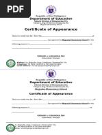 Template - CERTIFICATE OF APPEARANCE | PDF