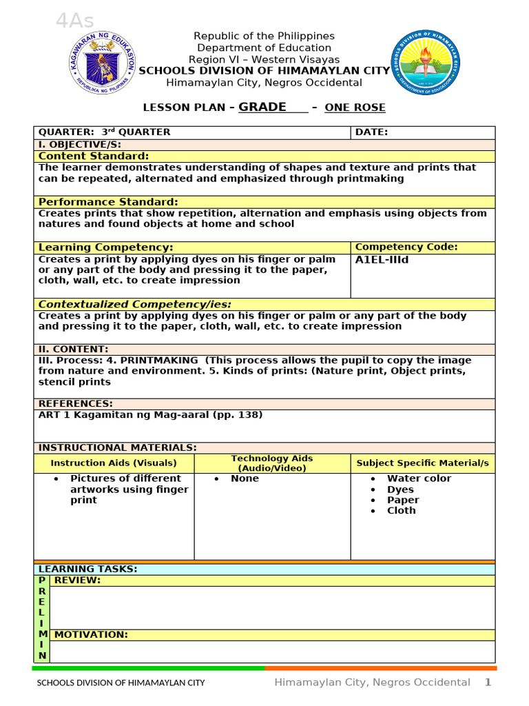 MAPEH (Contextualized Plan) | PDF | Learning | Teachers
