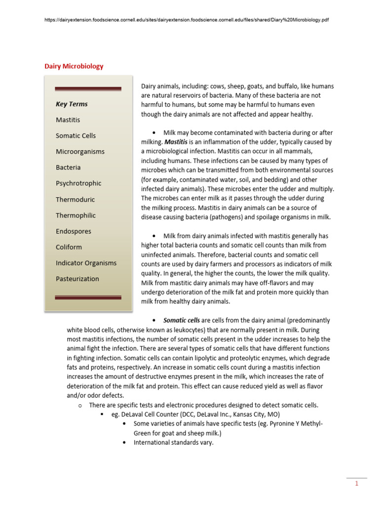 2.3dairy Microbiology Cornell2019 | PDF | Gram Positive Bacteria | Bacteria