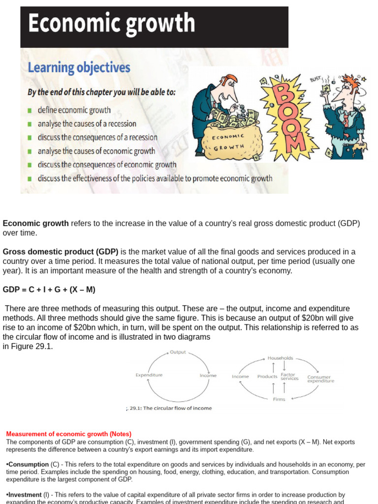 Igcse Economics Economic Growth | PDF | Recession | Gross Domestic Product