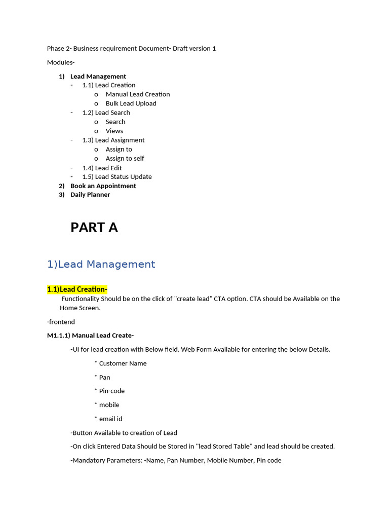 Phase 2 - Business Requirement Document - 11072023 | PDF | Personal Identification Number ...