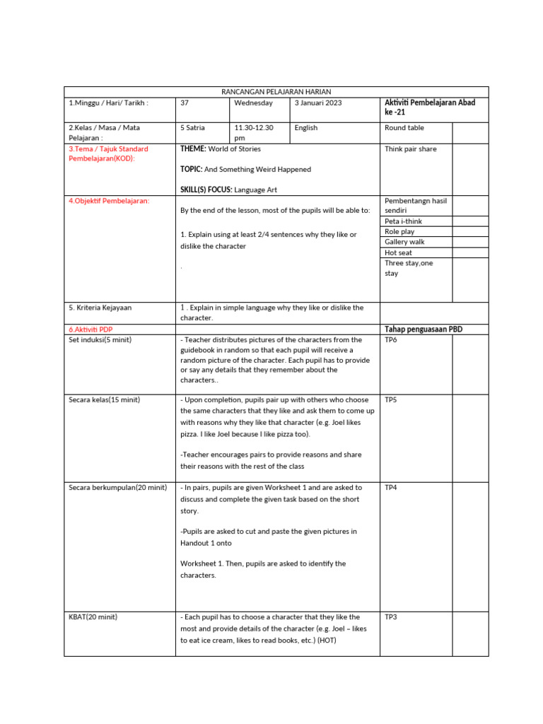 RPH Minggu 37 | PDF | Linguistic Typology | Languages