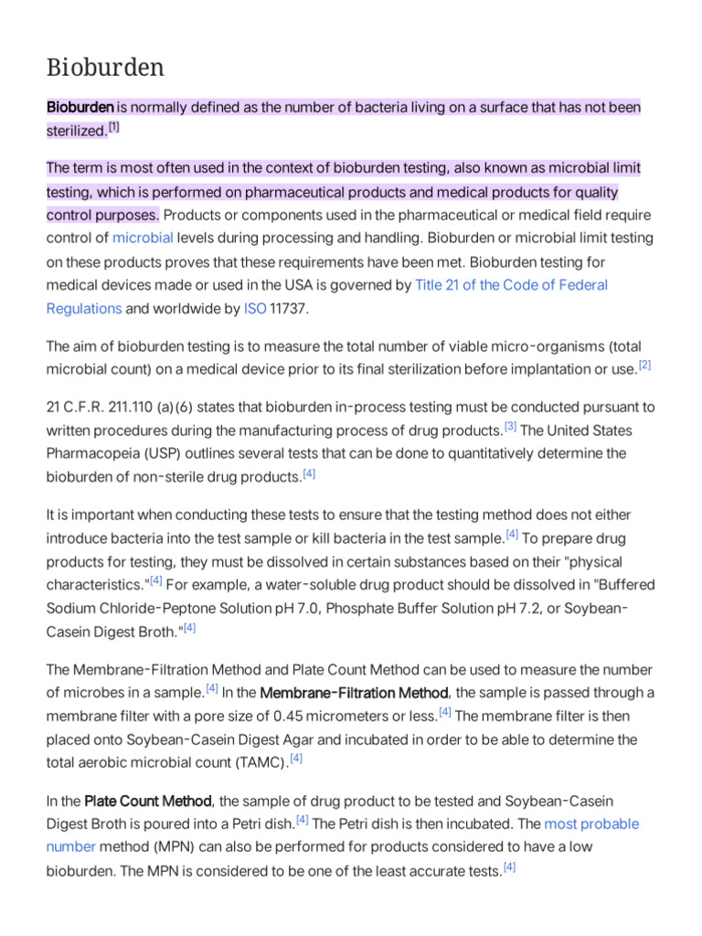 Bioburden - Wikipedia | PDF | Microbiology | Laboratory Techniques