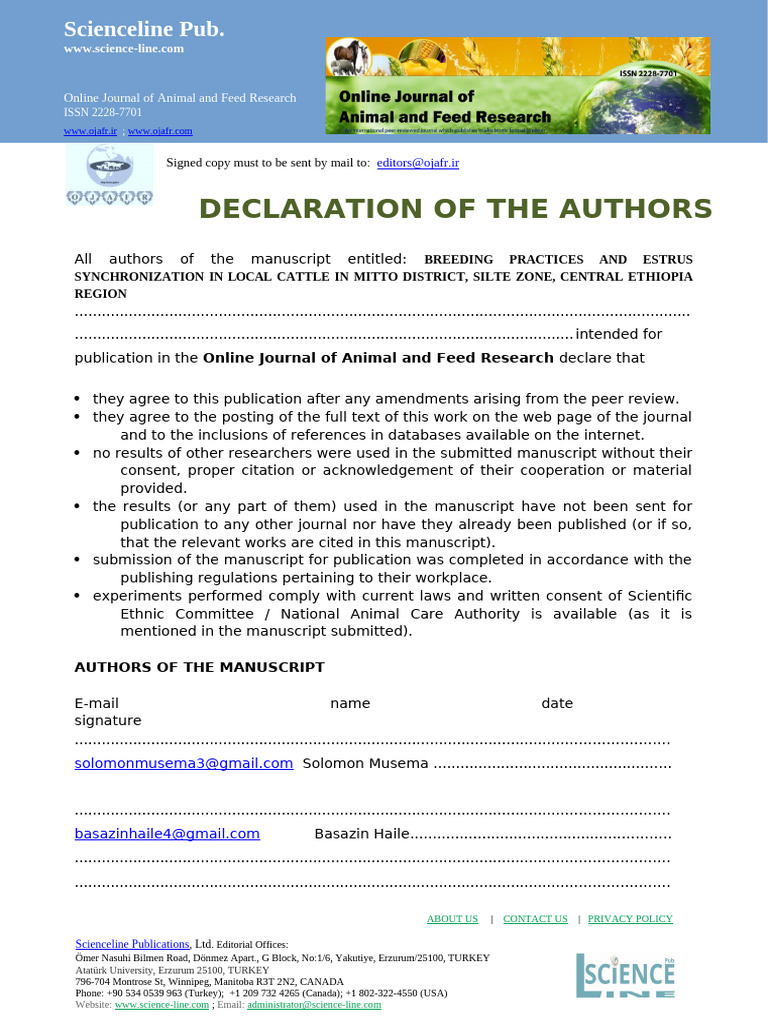 Declaration form-13 | PDF | Academic Journal