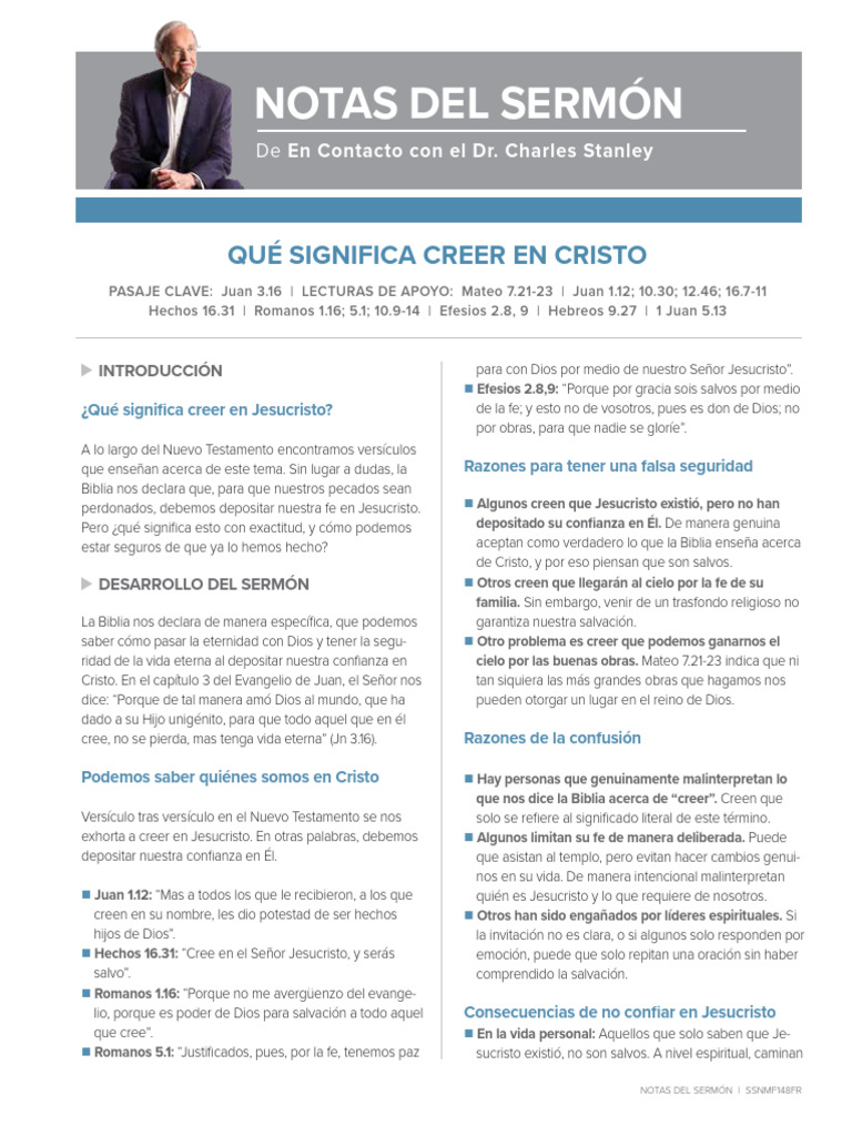 Que Significa Creer en Cristo | PDF | Cristo (título) | Fe