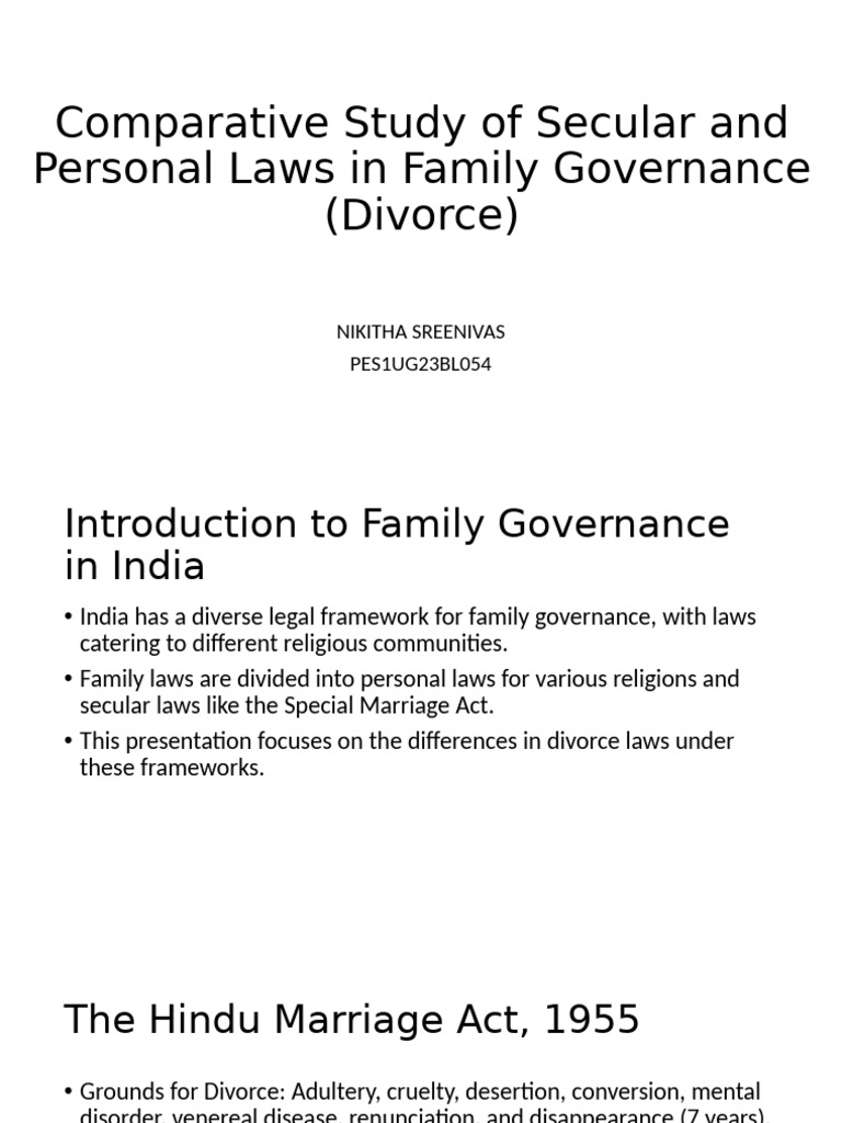 Family Law | PDF | Divorce | Marriage