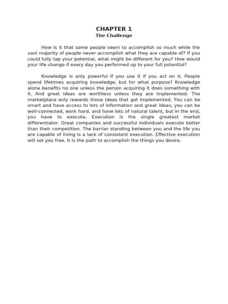 Mastering Execution for Personal Success | PDF | Goal | Thought