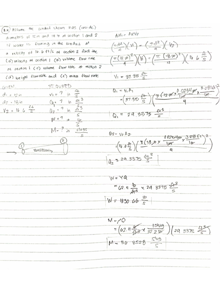 Problem Set Fluid Mechanics | PDF