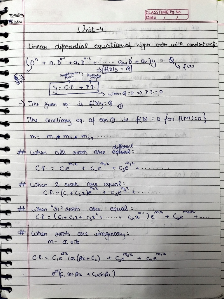 Maths Unit 4 | PDF