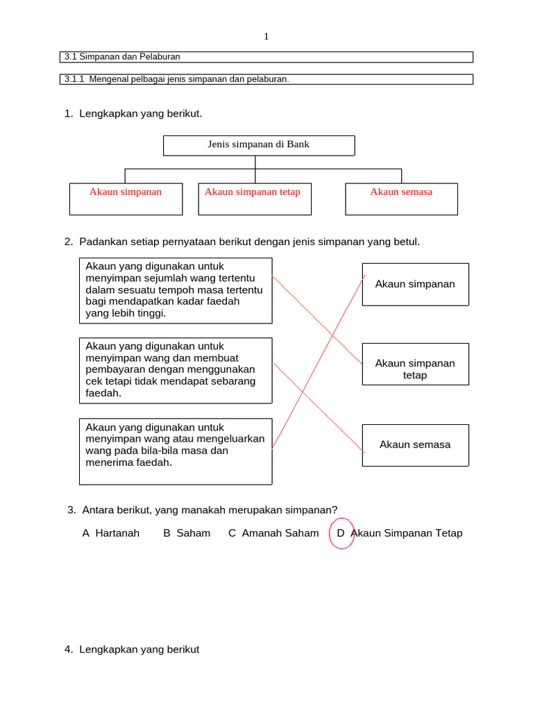 3.1 Simpanan Dan Pelaburan - Jawapan | PDF