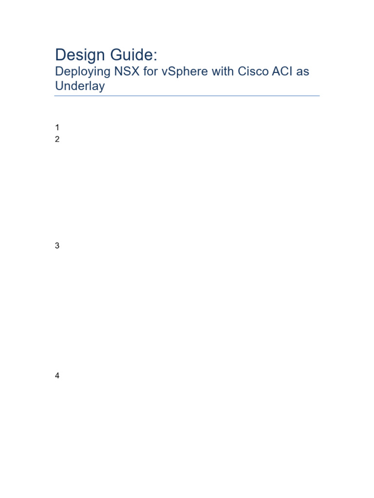 Deploying NSX With Cisco Aci As Underlay | PDF | Computer Network | Routing