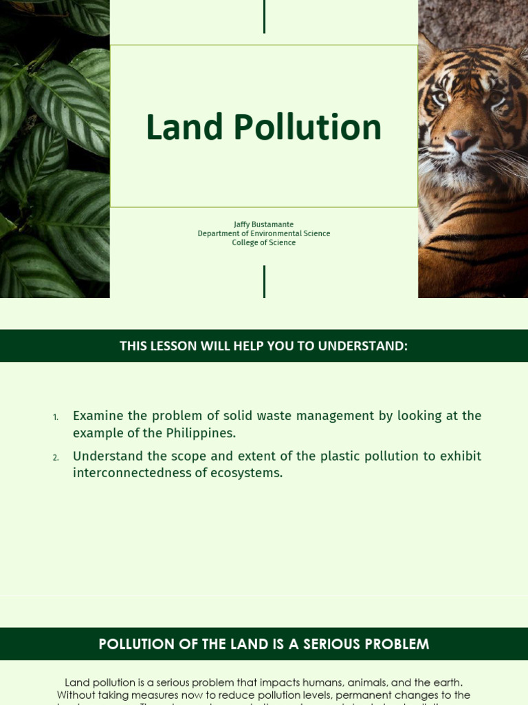 Lesson 12 - Land Pollution | PDF | Pollution | Soil