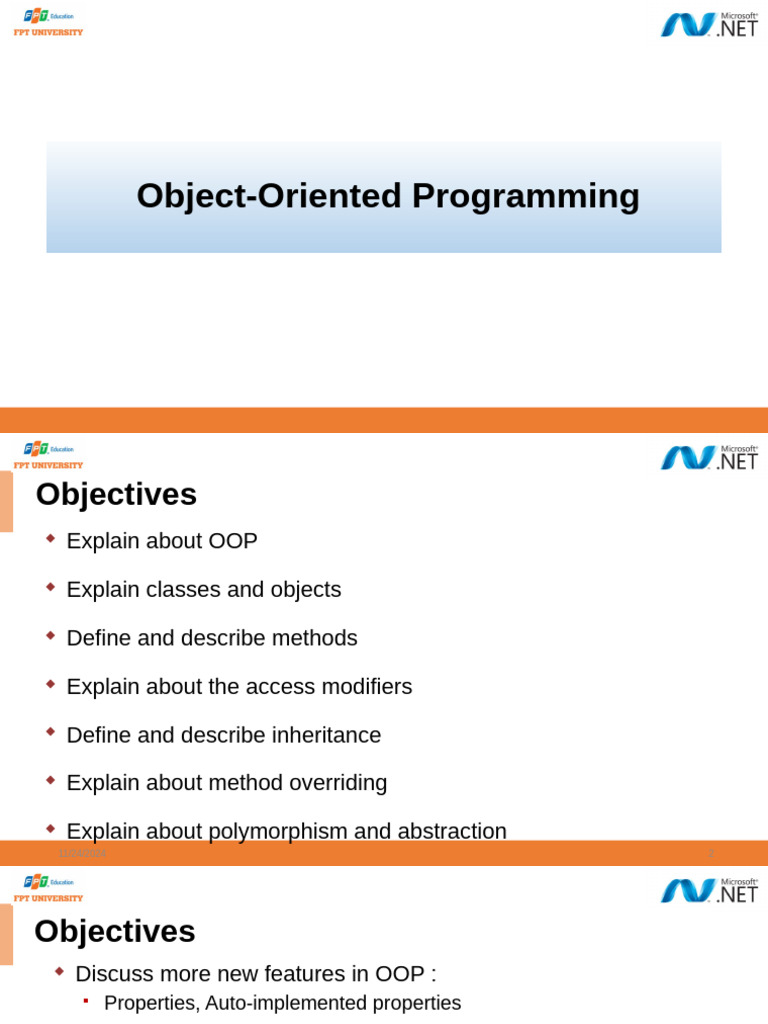 Slot 04 05 Object Oriented Programming Pdf Programming Constructor Object Oriented