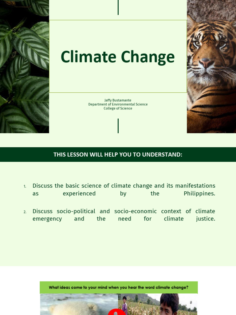 Lesson 10 - Climate Change | PDF | Greenhouse Gas | Climate Change