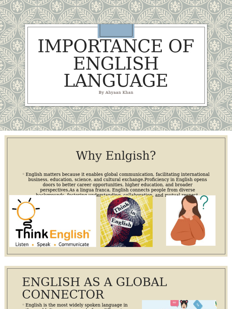 Importance of English Language Skills | PDF | English Language ...