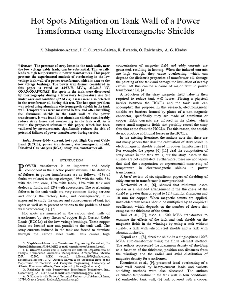 Mitigating Hot Spots in Power Transformers | PDF | Transformer ...