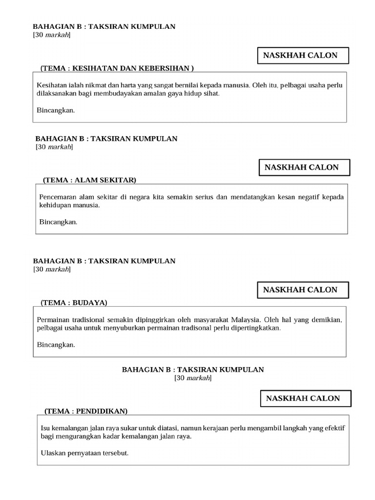 Koleksi Soalan Bertutur Kumpulan | PDF